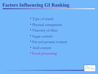 Introduction to glycemic index. Identification, methods, health ...