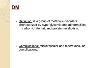 Glycemic Control - Diabetes Mellitus | PPTX