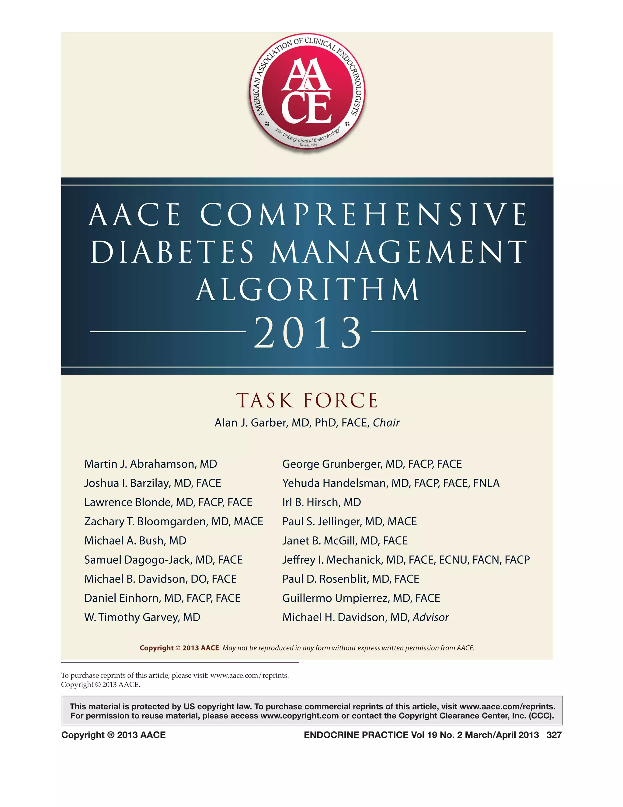 American Association of Clinical Endocrinologists’ Comprehensive ...