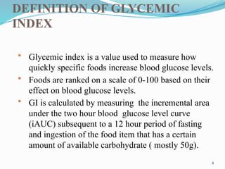 GLYCEMIC INDEX OF COMMON FOODS AS PER THE MANAGEMENT OF DIABETES.pptx