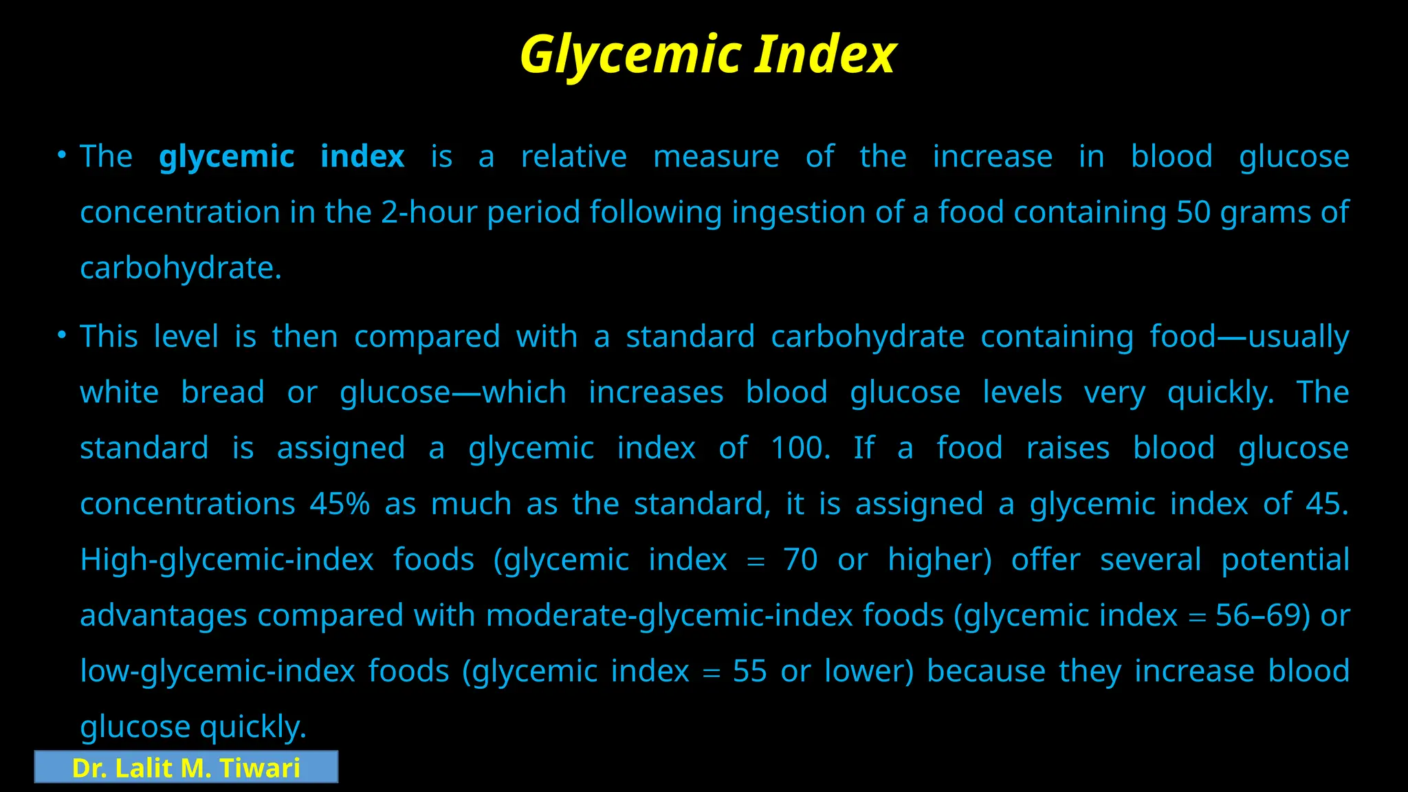 Introduction of Glycemic Index vs Glycemic load | PPTX