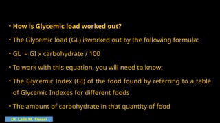 Introduction of Glycemic Index vs Glycemic load | PPTX