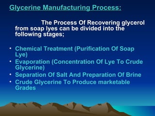 Glycerine distillation plant By Muhammad Fahad Ansari 12IEEM14 | PPT