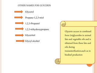 Microbial production of glycerol | PPTX