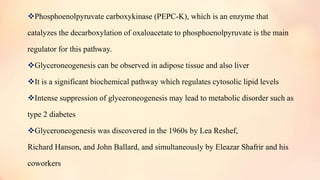 Glyceroneogenesis | PPTX