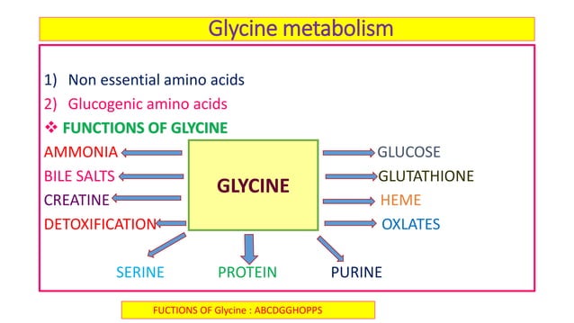 Glycine metabolism & its clinical significance | PDF