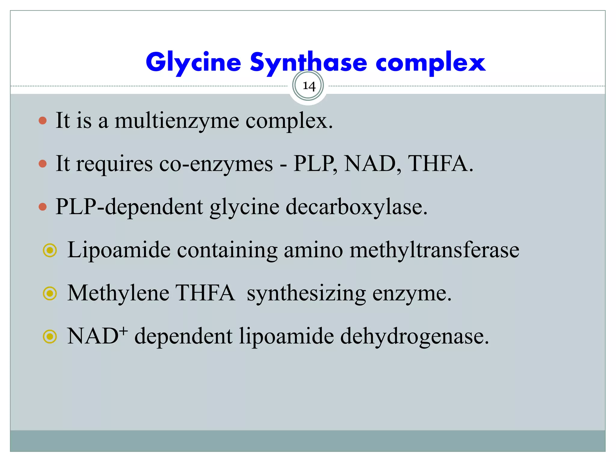 Glycine metabolism and specialised products of amino acids | PPTX