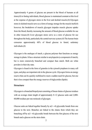 Glycogen Biochemistry | PDF