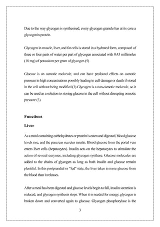 Glycogen Biochemistry | PDF