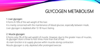 Glycogen & gluconeogenesis 2020 | PPTX