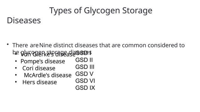 Glycogenosis.pptx Glycogenosis, also known as glycogen storage disease ...