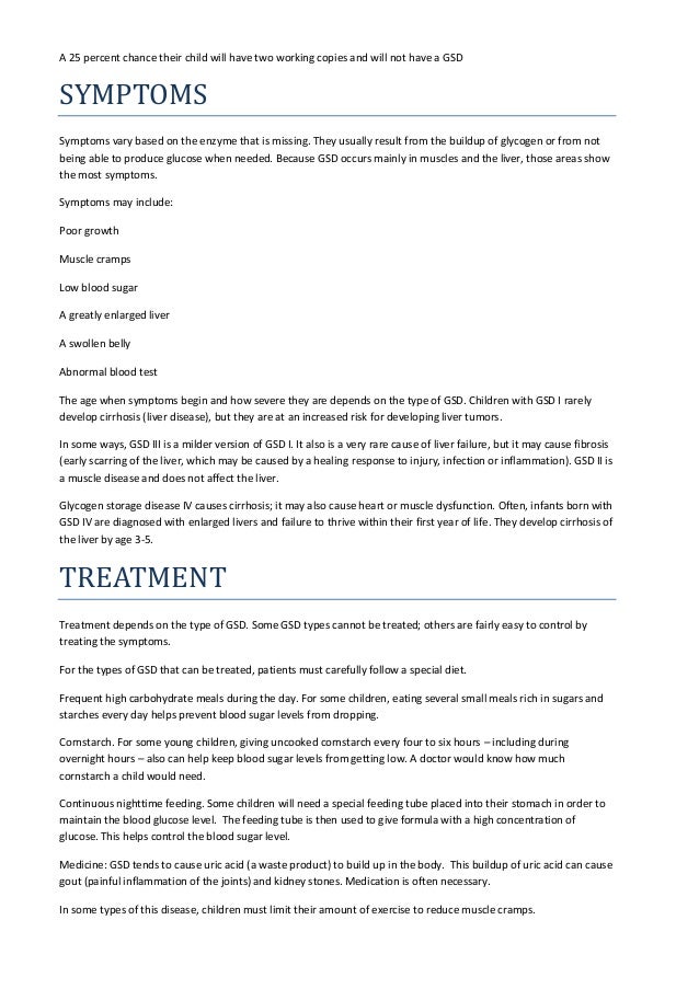 Glycogen Storage Disease Types Causes Symptoms And Treatment