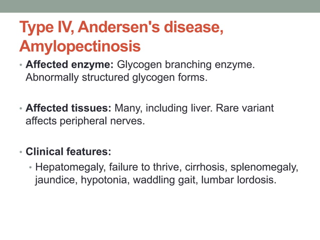 Glycogen Storage Disease Gsd Ppt