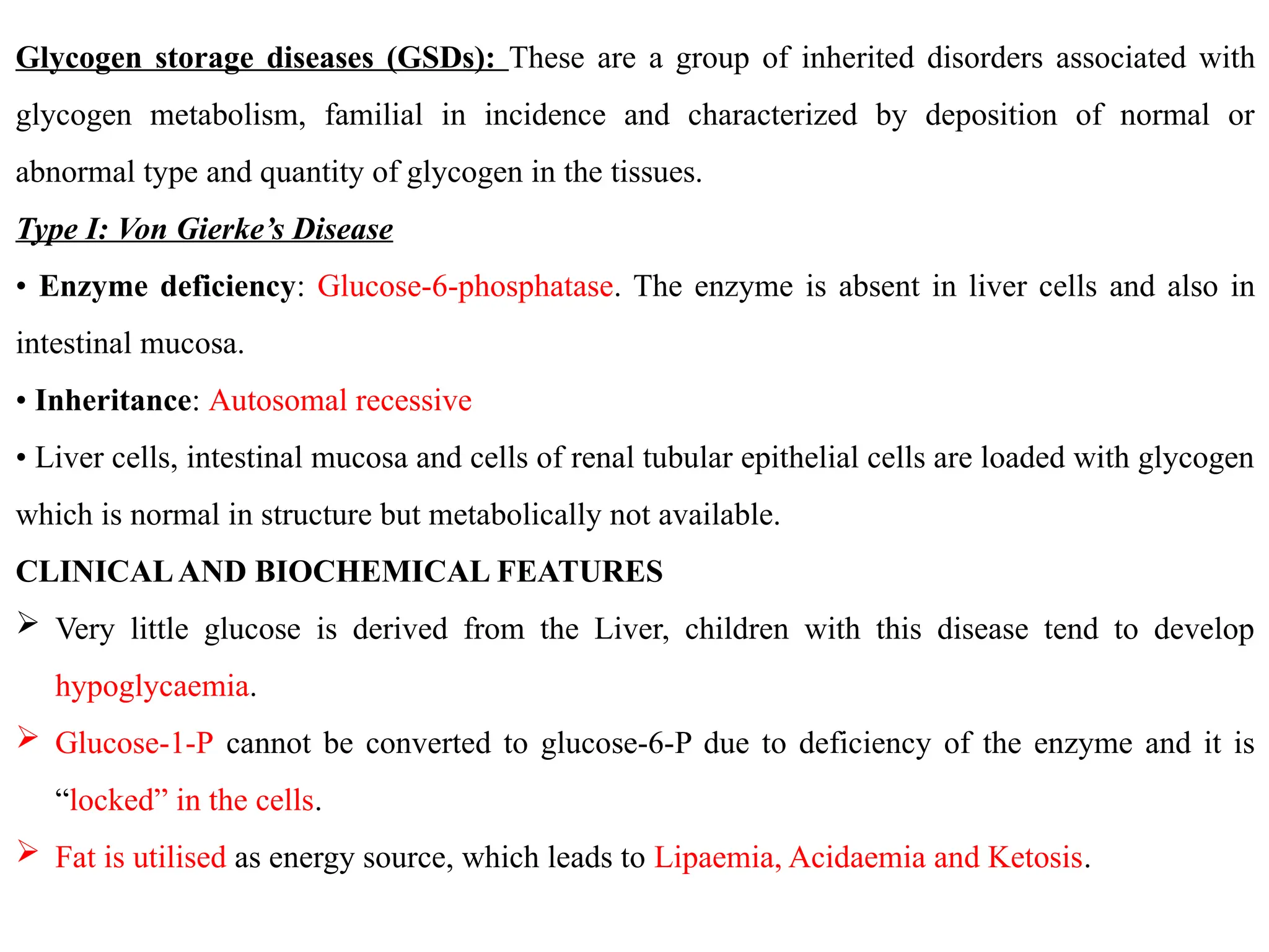 Glycogen Storage diseases - its types with its enzyme defect and its ...