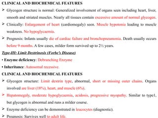 Glycogen Storage diseases - its types with its enzyme defect and its ...