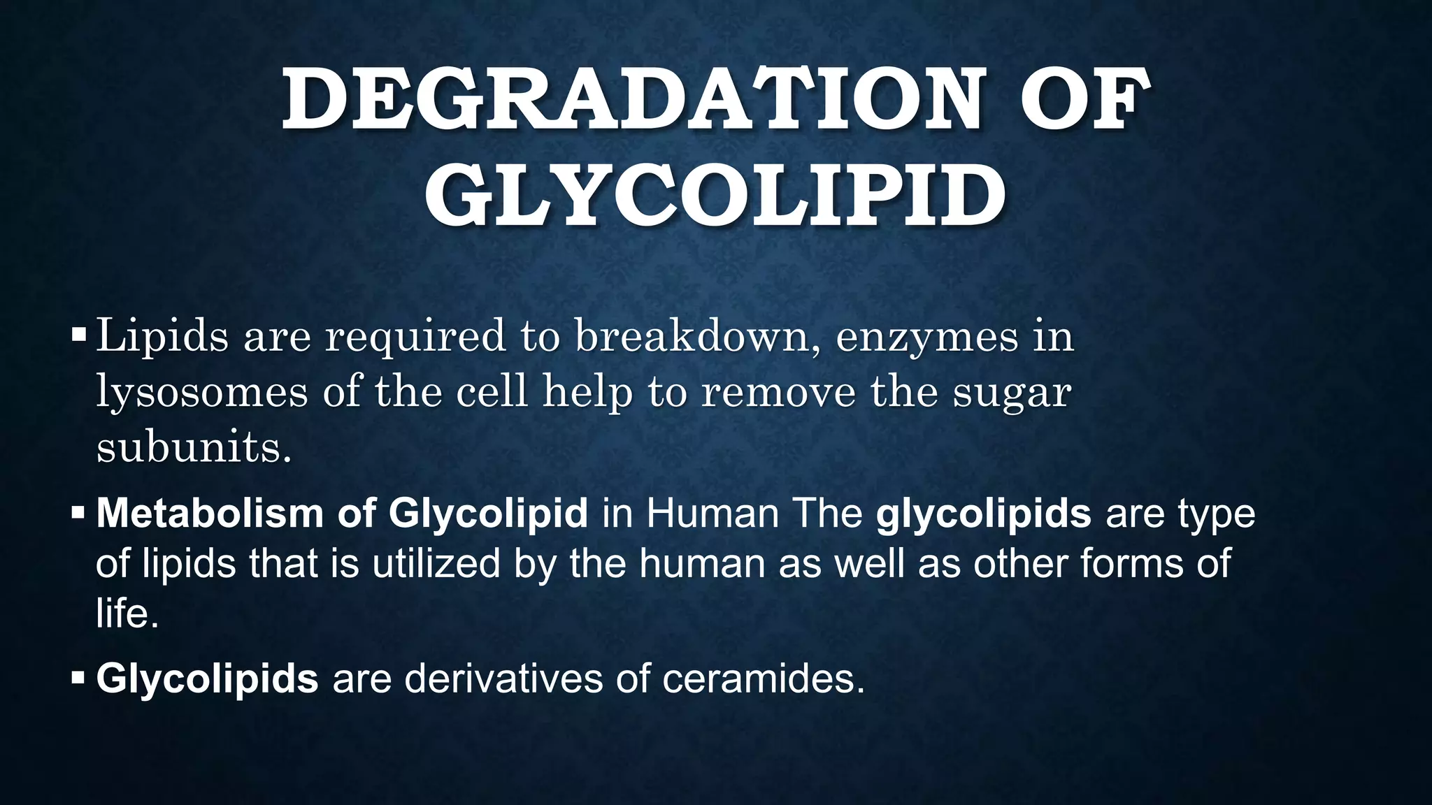Glycolipids | PPTX