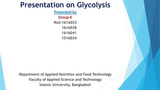 Glycolysis | PPTX
