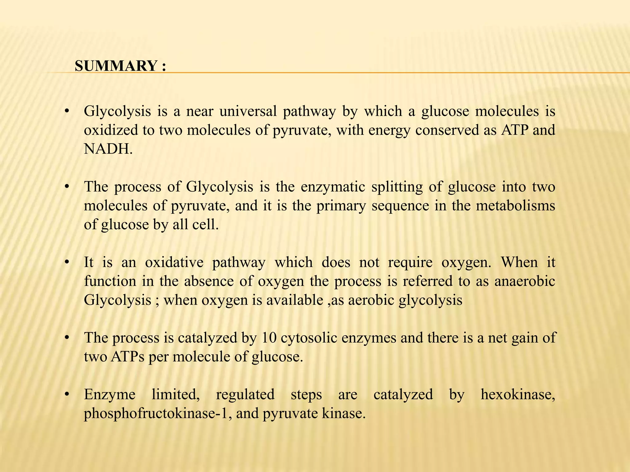 Glycolysis | PPTX