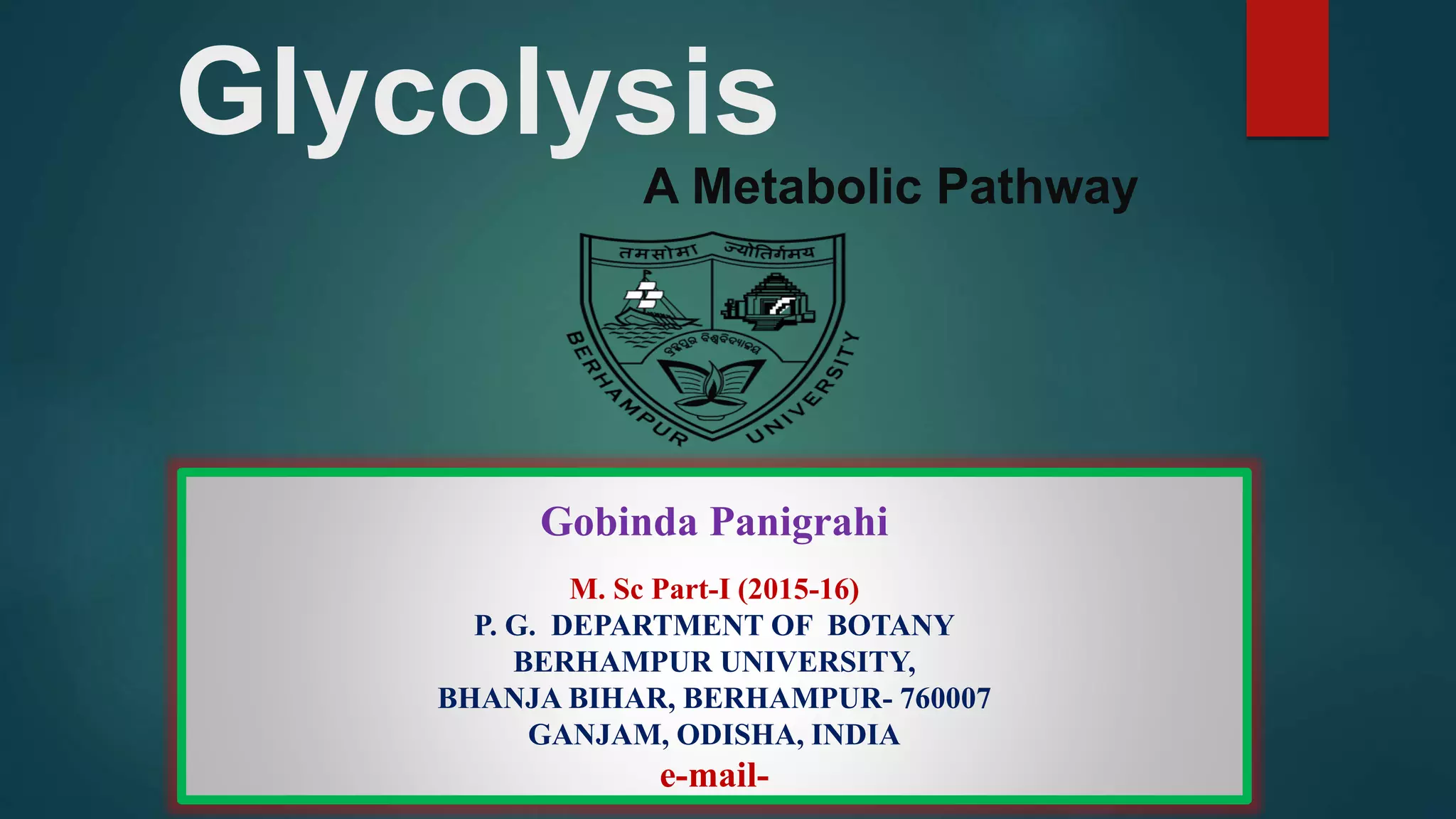 Glycolysis | PPT