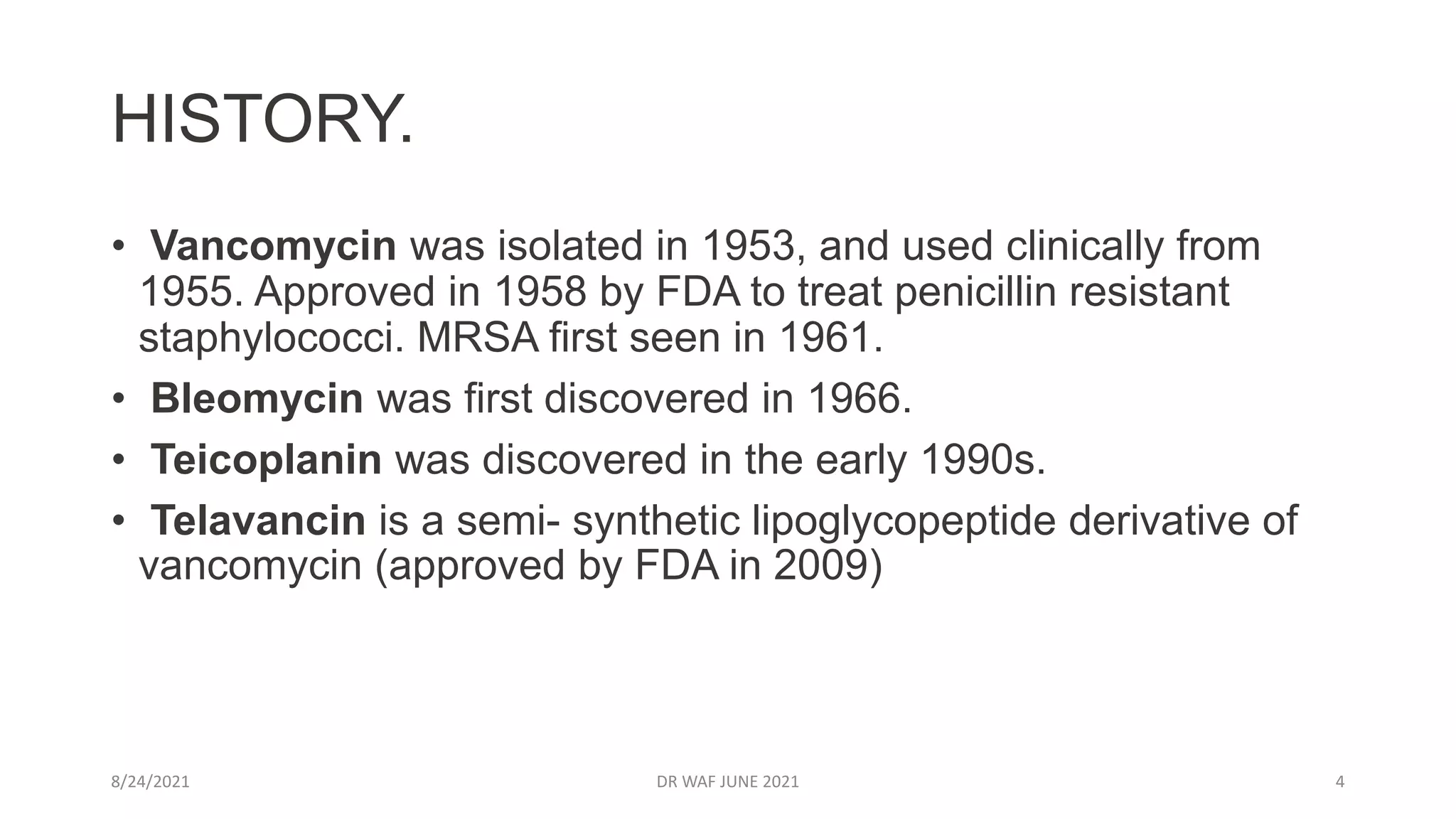 Glycopeptide antibiotics | PPTX
