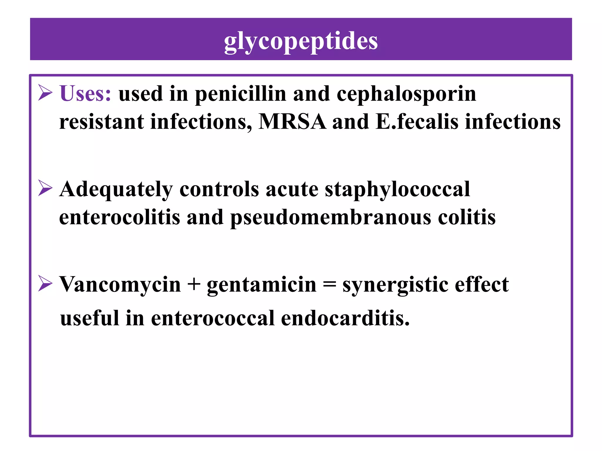 Glycopeptide antibiotics dr. johan | PPTX