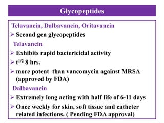 Glycopeptide antibiotics dr. johan | PPTX