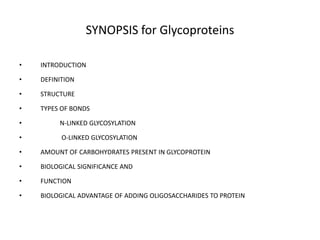 Glycoprotein, lipoprotein, structure and function | PPT