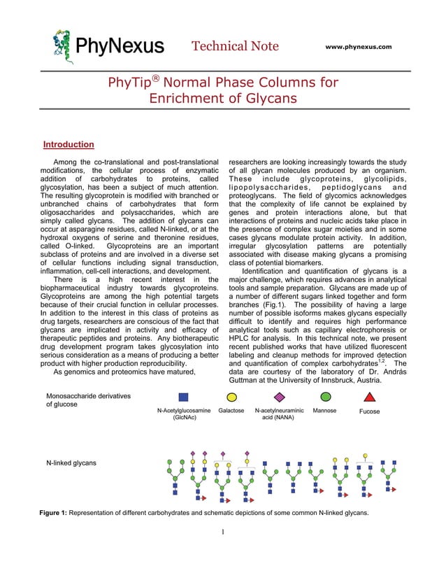 Antibody Glycan Analysis with Normal Phase PhyTip Columns | PDF ...