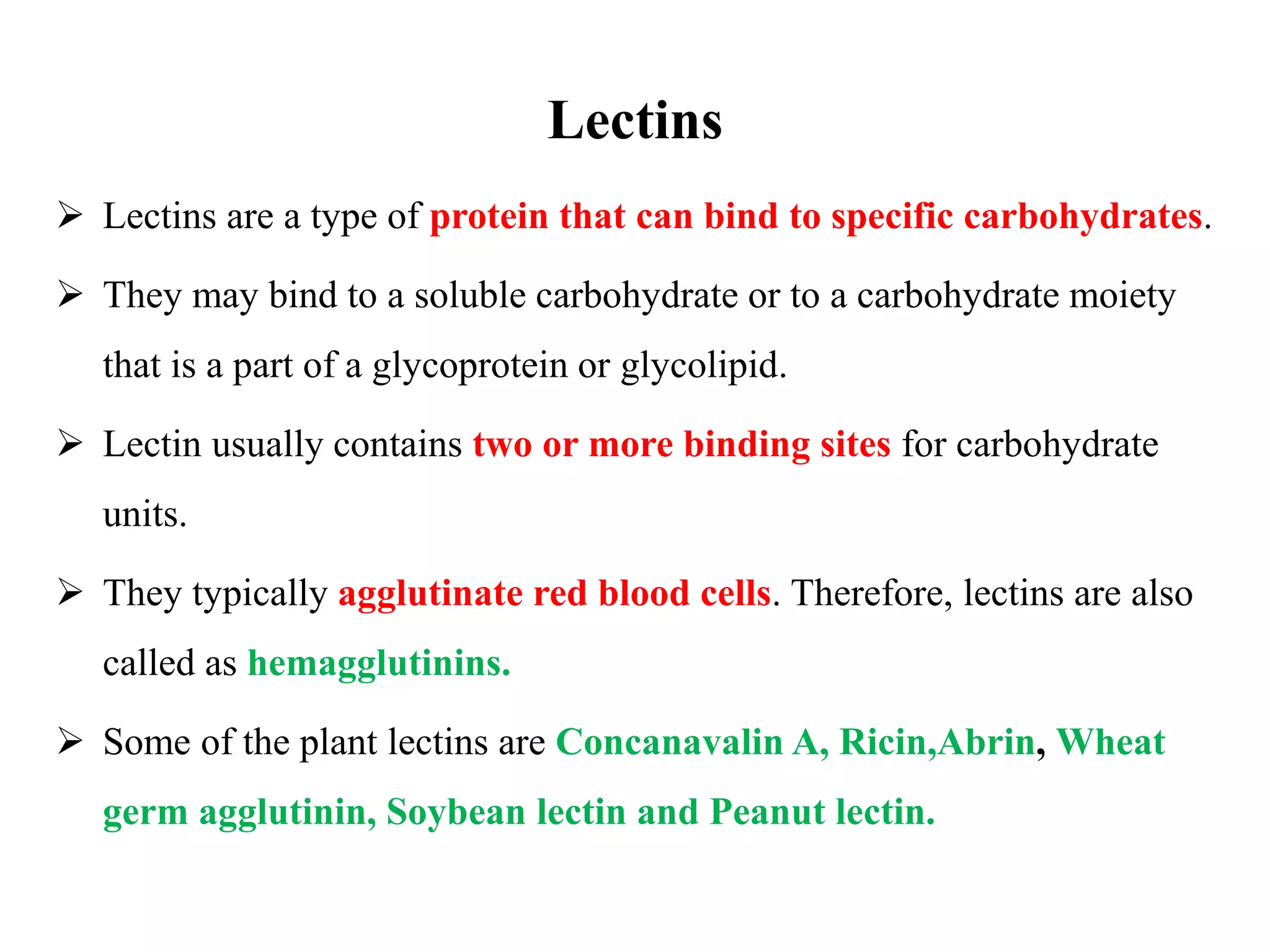 Glycoproteins and lectin ( Conjugated Carbohydrate) | PPTX
