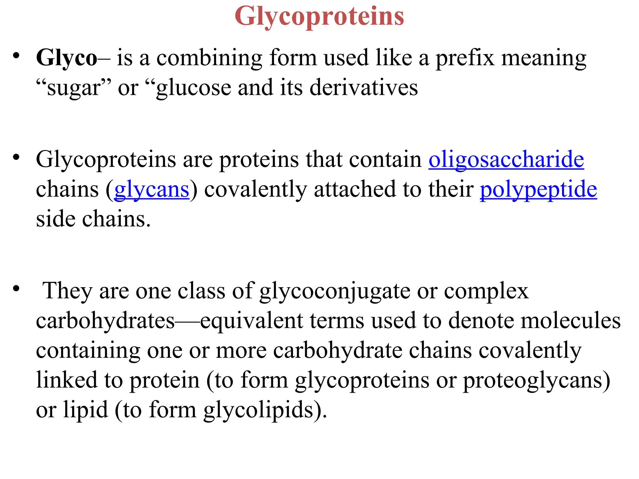 biochemistry of Glycoproteins (Class).ppt