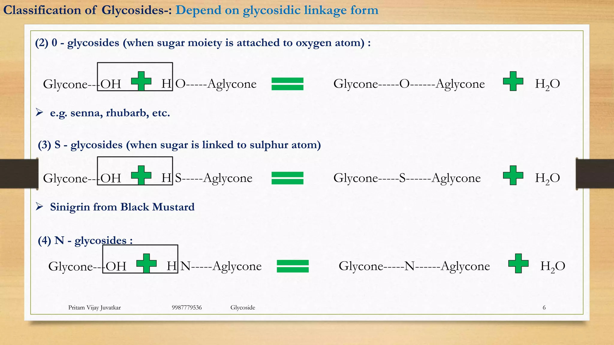 Glycoside and its classification | PPTX