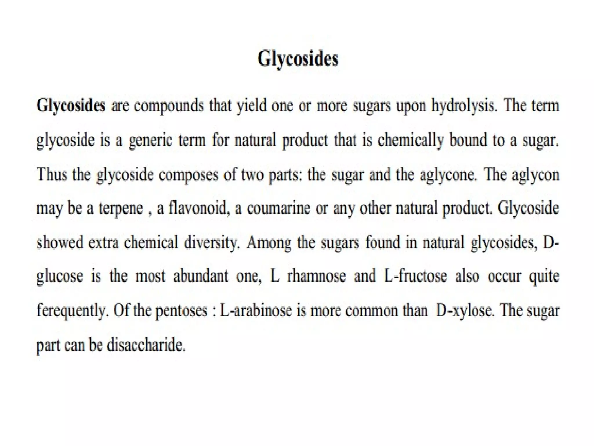 Glycosides | PPT