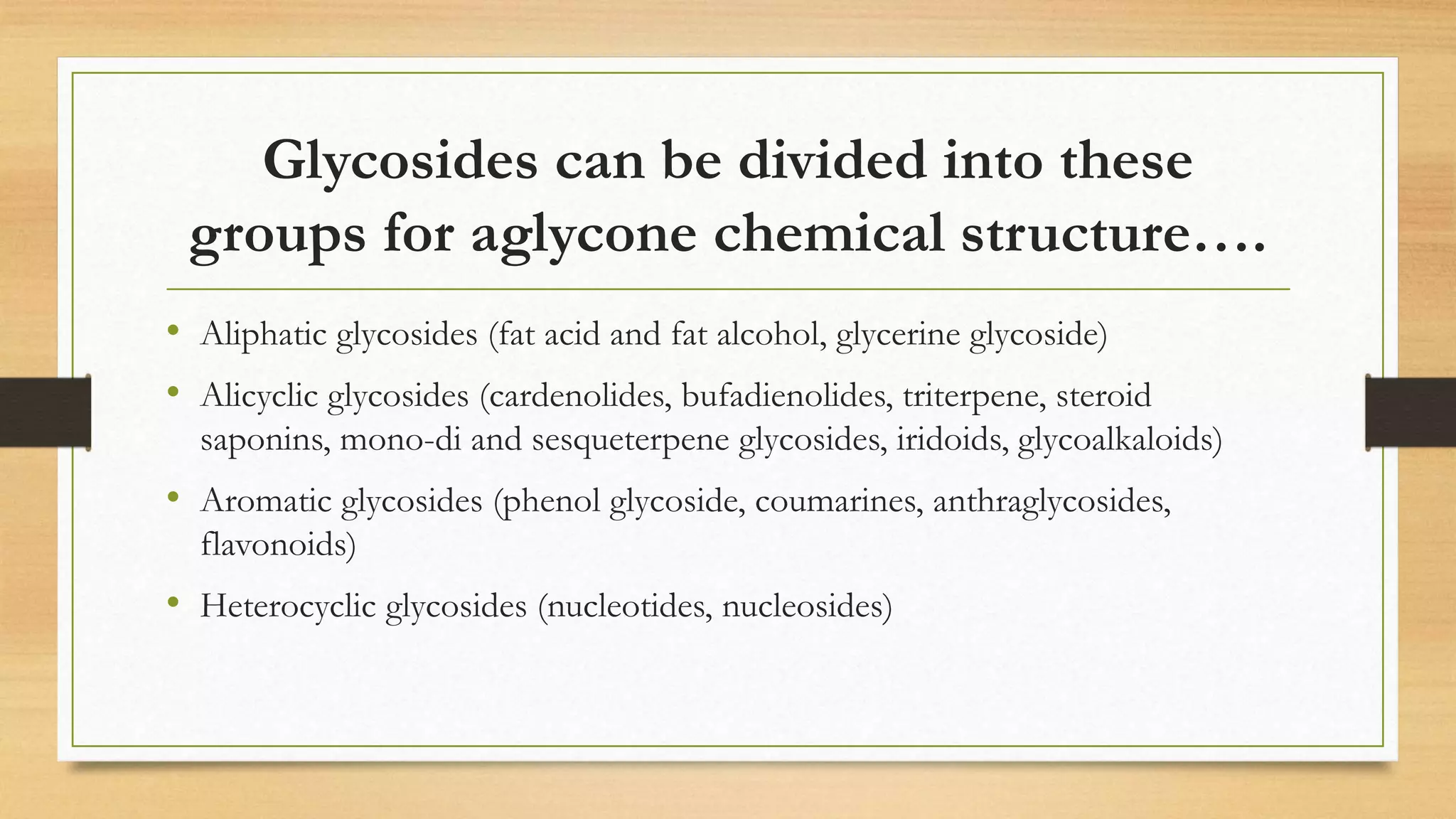 Glycosides | PPTX