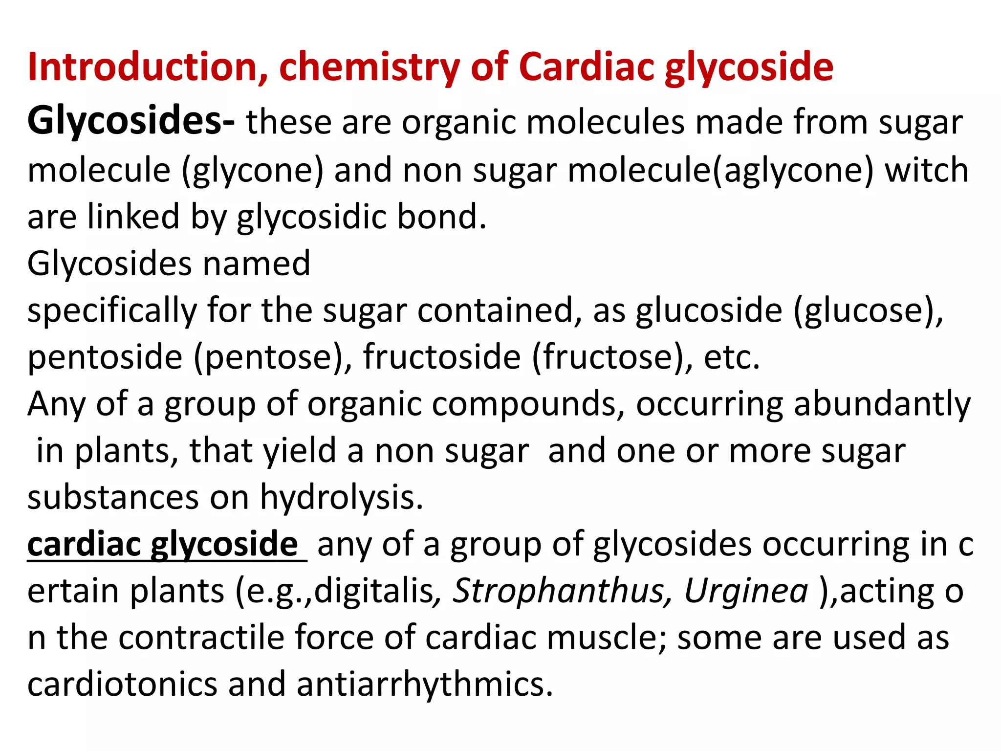 Glycosides | PPTX