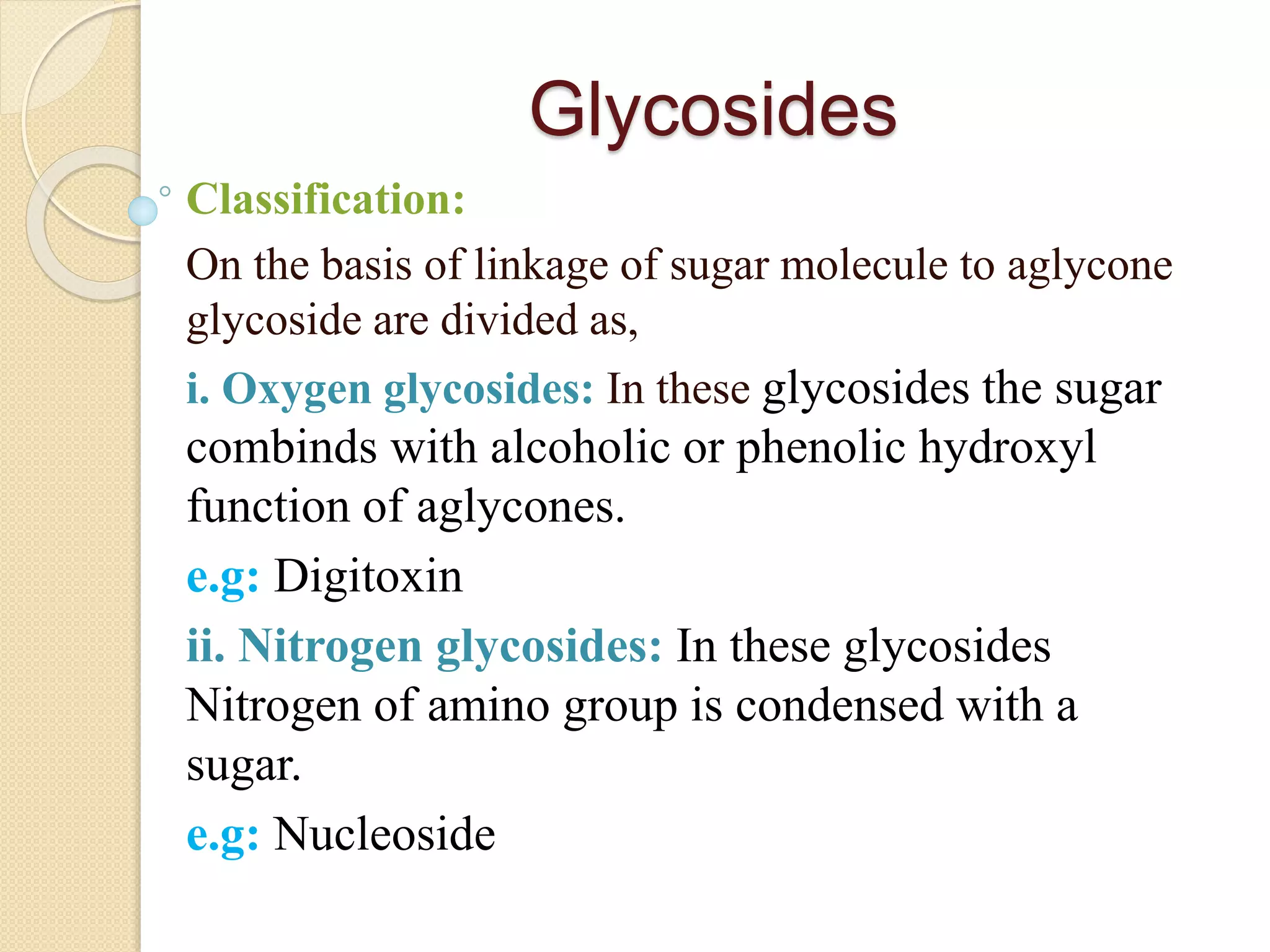 Glycosides | PPTX