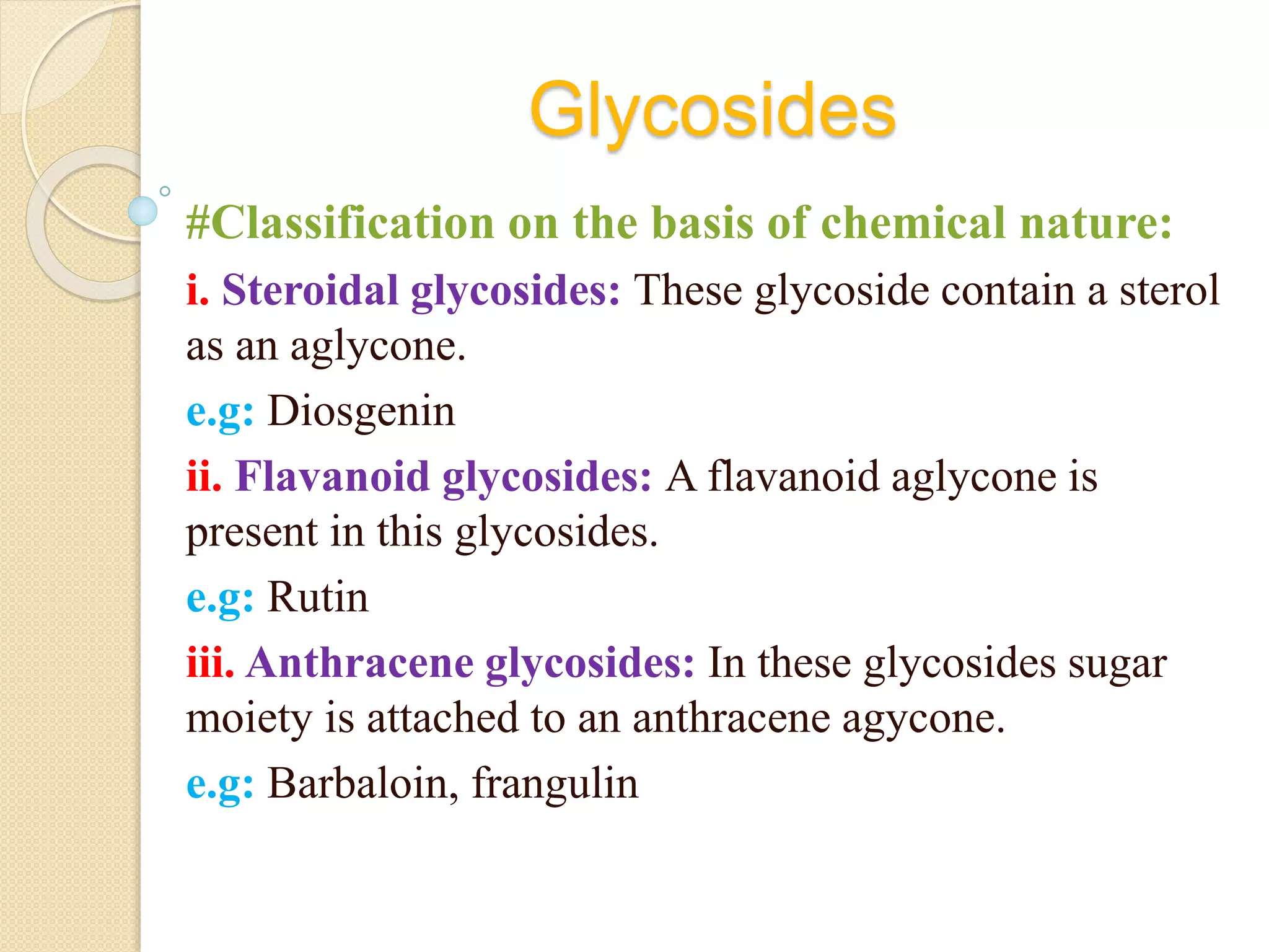 Glycosides | PPTX