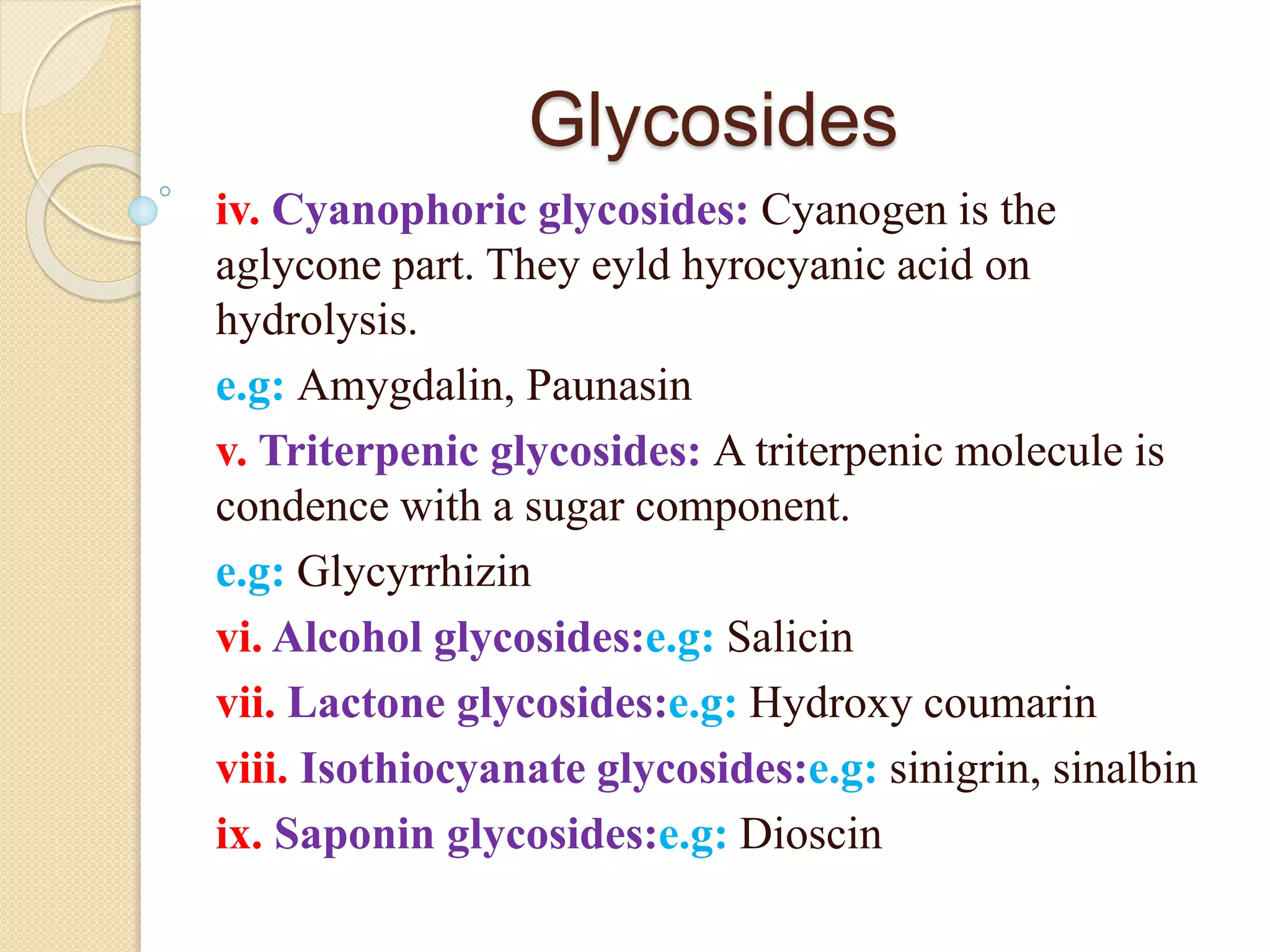 Glycosides | PPTX