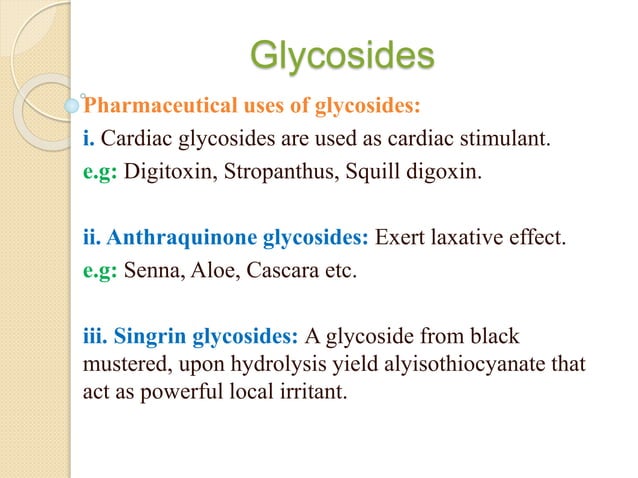 Glycosides | PPTX