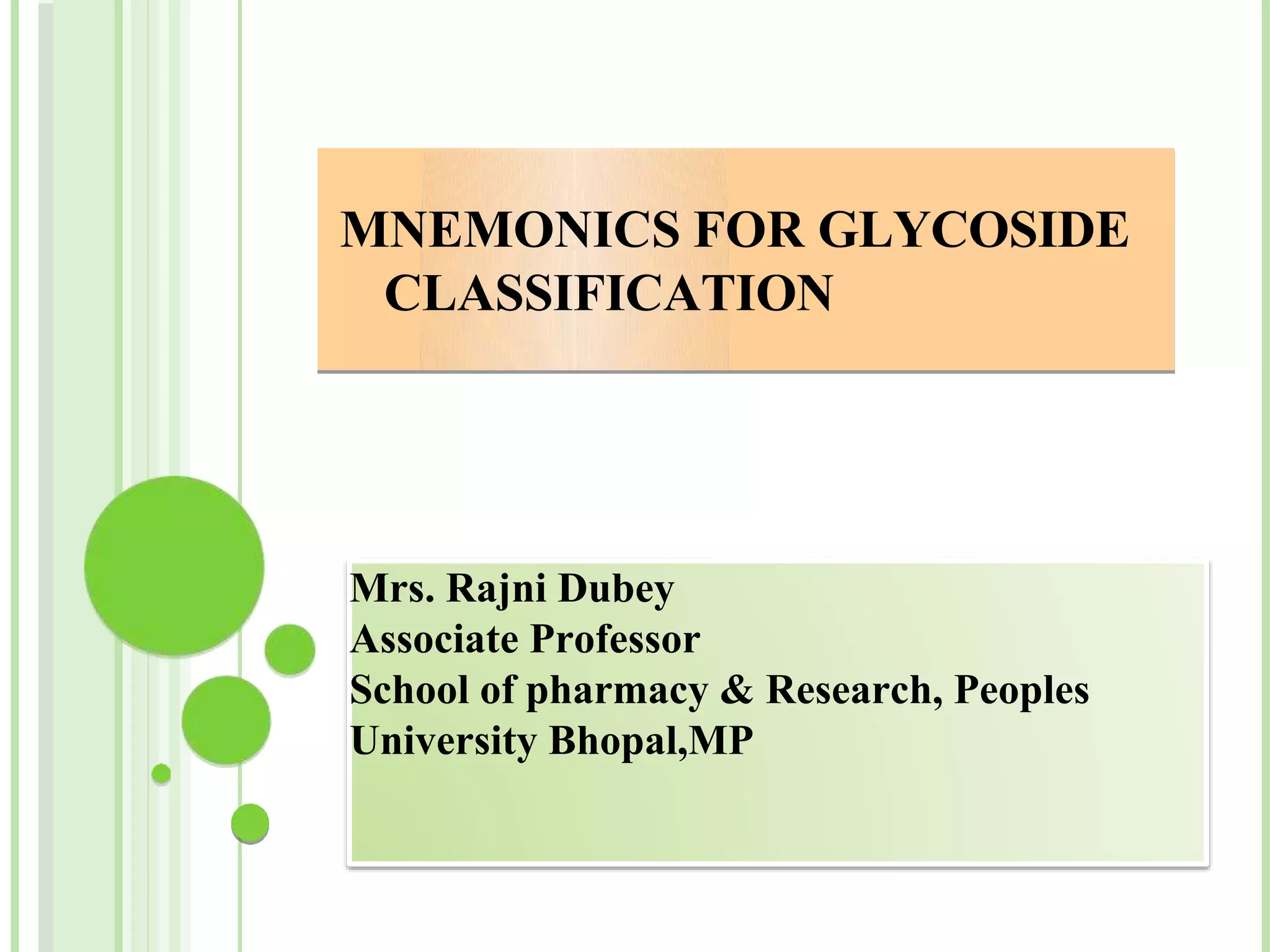 Glycosides | PPTX