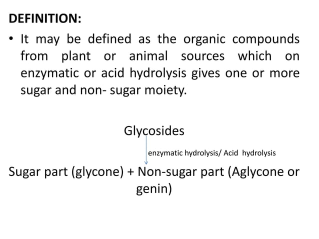 Glycosides | PPTX | Chemistry | Science
