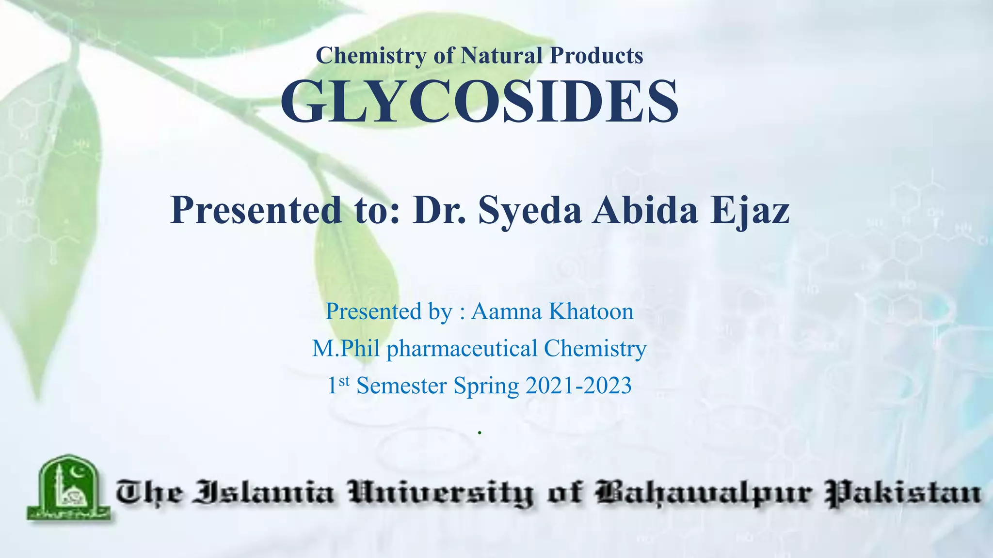 Glycosides | PPT