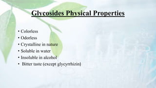 Glycosides | PPTX | Chemistry | Science