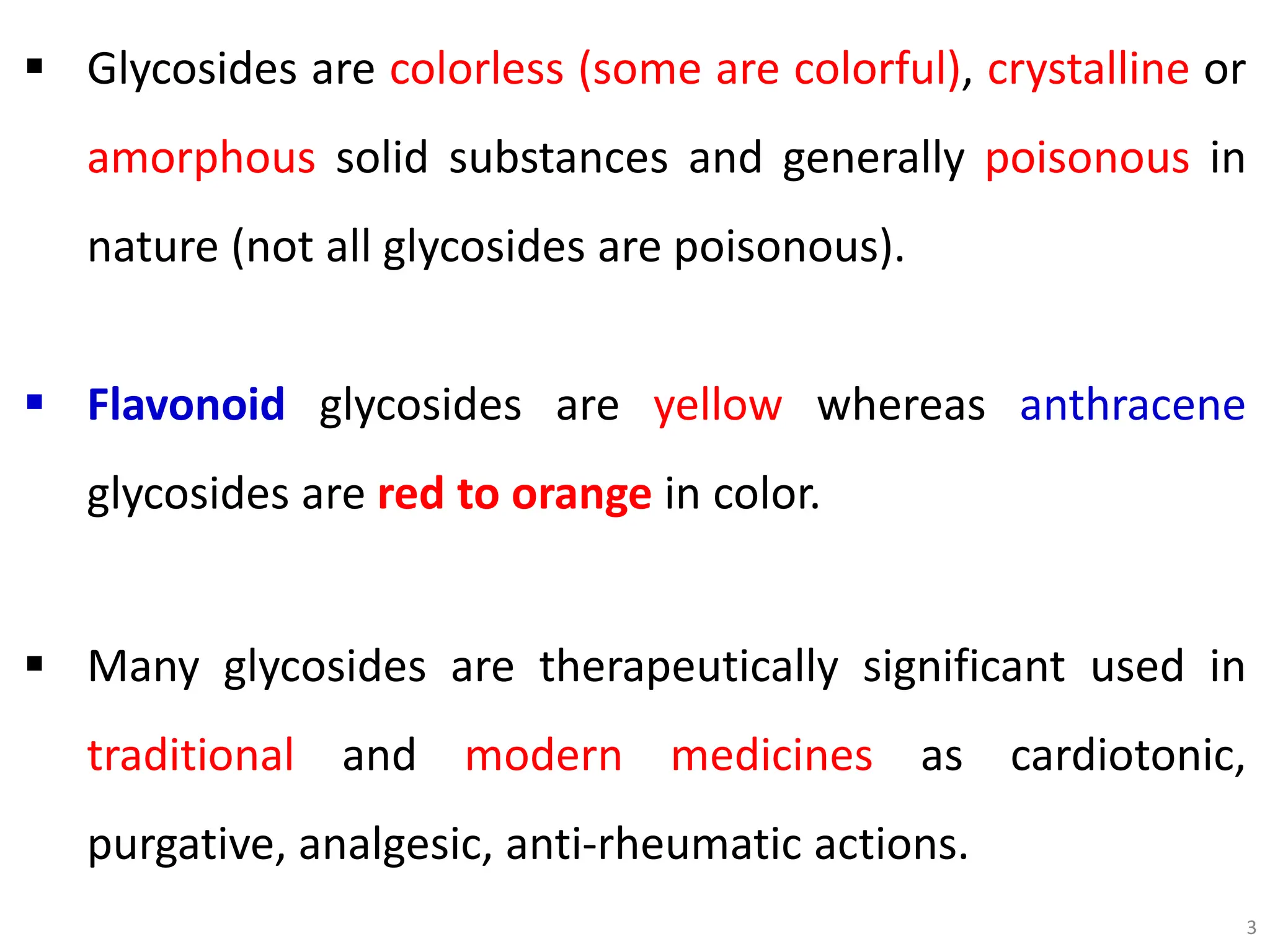 Glycosides ppt Pharmacognosy pharmacy studies | PPT
