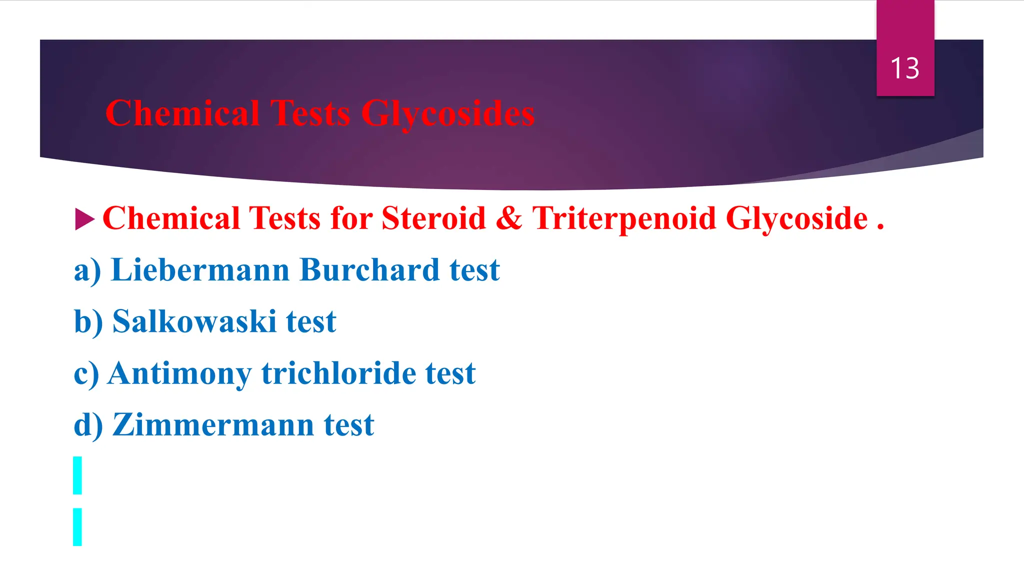 GLYCOSIDES Classification Of GLYCOSIDES Chemical Tests Glycosides | PPTX