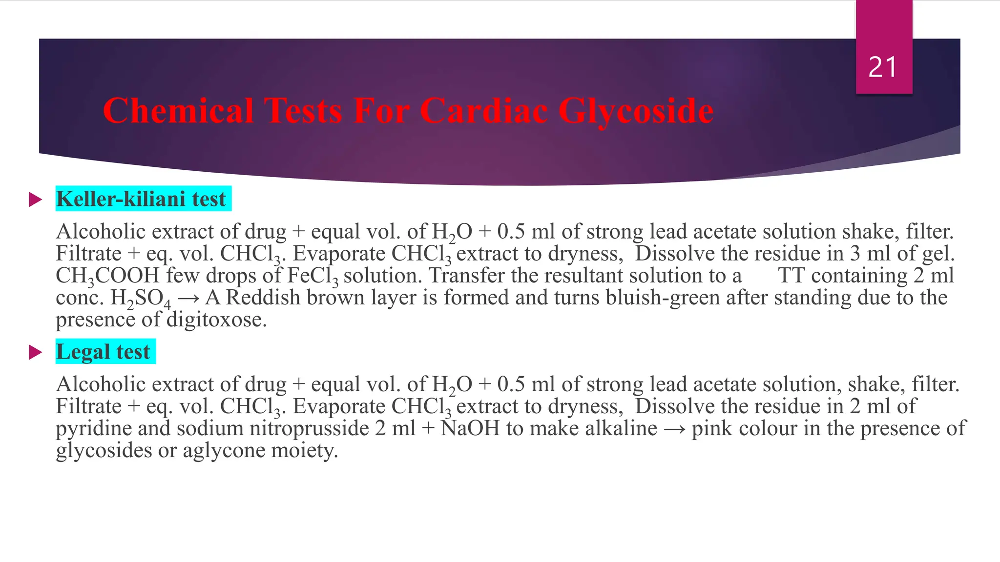 GLYCOSIDES Classification Of GLYCOSIDES Chemical Tests Glycosides | PPTX