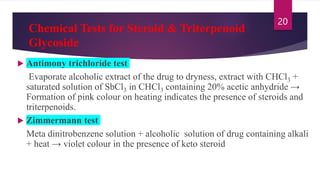 GLYCOSIDES Classification Of GLYCOSIDES Chemical Tests Glycosides | PPTX