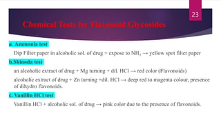 GLYCOSIDES Classification Of GLYCOSIDES Chemical Tests Glycosides | PPTX