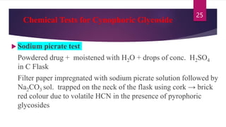 GLYCOSIDES Classification Of GLYCOSIDES Chemical Tests Glycosides | PPTX