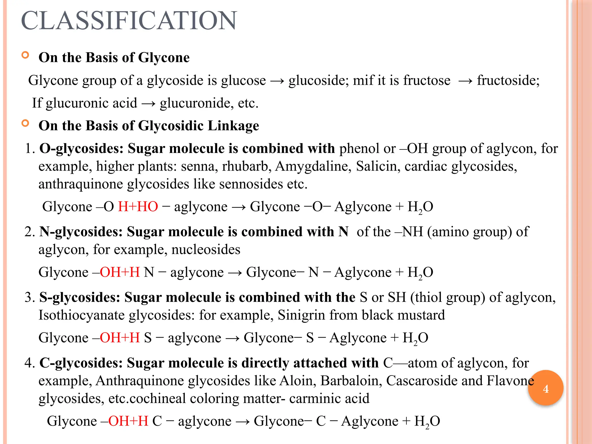 Defination, classification, properties and uses of glycosides | PPT