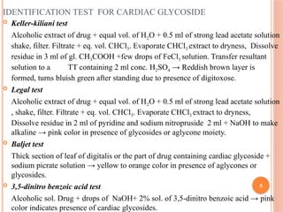 Defination, classification, properties and uses of glycosides | PPT